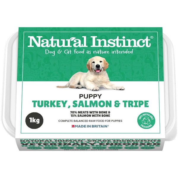 Turkey, Salmon & Tripe Raw Puppy Food | Natural Instinct