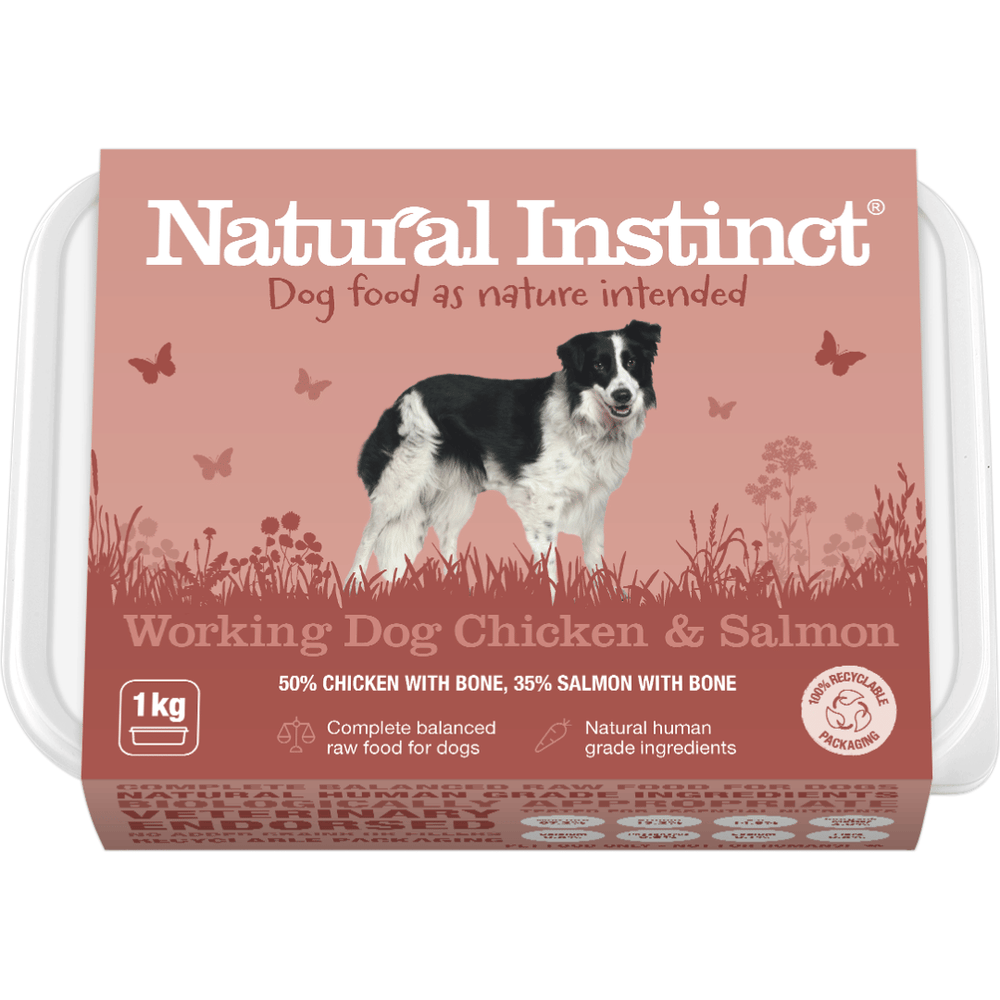 Chicken & Salmon Raw Working Dog Food | Natural Instinct